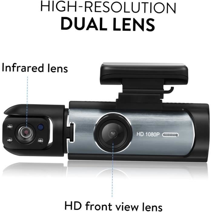 Caméra Avant Et Arrière Dashcam, Caméra De Dash Cam Colle Reliure Livre ...