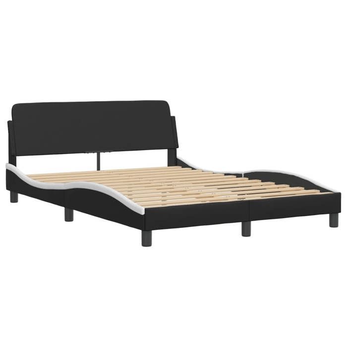 Haut de gamme - Cadre de lit Viana avec LED - sans matelas - noir et ...