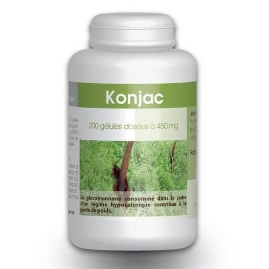 Konjac 200 gélules 450 mg - Cdiscount Santé - Mieux vivre