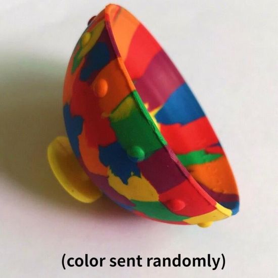 Rubber Bouncing Ball Fidget Toys Hip Hop Pops Bounce Spinner Bowl Anti ...