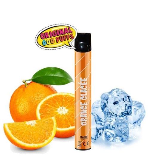Wpuff 0 mg - ORANGE GLACEE Liquideo - 600 puffs - Sans Tabac - Sans ...