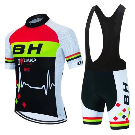 BH Team-Ensemble de maillot de cyclisme pour homme, vêtements de cyclisme sur route, cuissard à ...