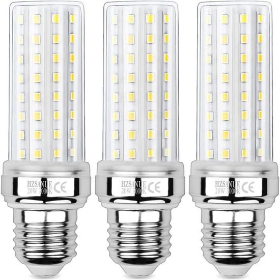 Led Ampoule À Maïs 20W, 150W Équivalent Ampoules À Incandescence, E27 Edison Vis Ampoules, 3000K ...