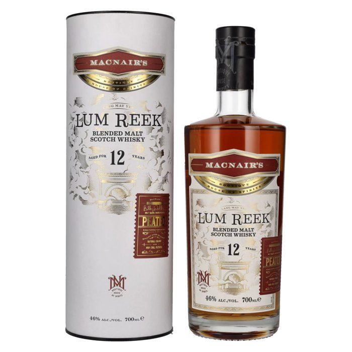 MacNair's Lum Reek 12 Years Old PEATED 46% Vol. 0,7l en boîte cadeau ...