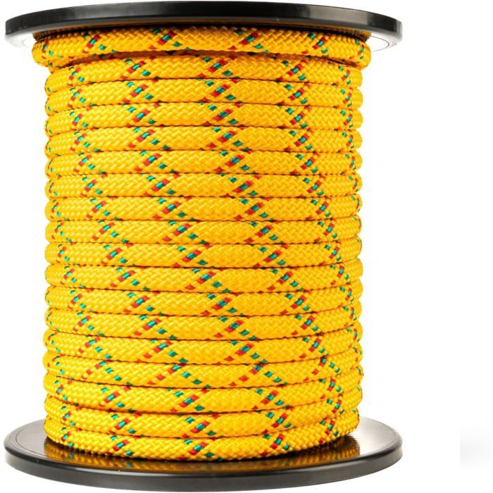 Corde en Polypropylène Corde Tressée 10mm 50m Jaune Rouge Vert ...