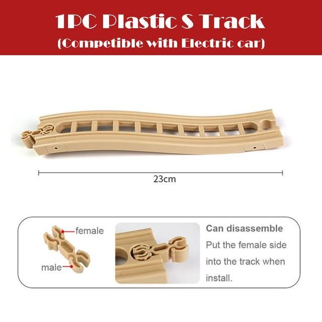 1PC S PISTE - Rails Électriques En Bois Pour Enfants, Accessoires De ...