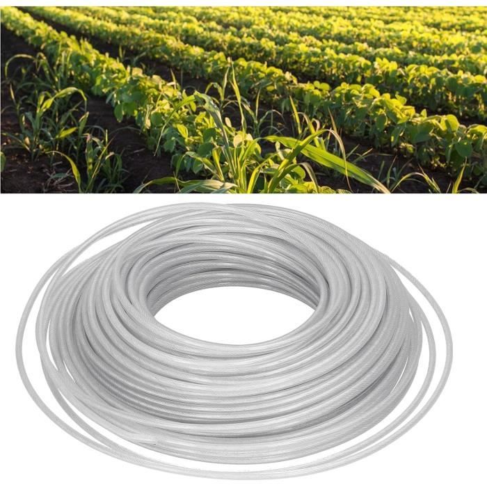 Ligne de Débroussailleuse, Fil de Débroussailleuse en Acier Flexible, Accessoire de Tondeuse à ...