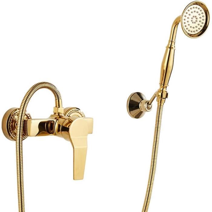 TJS-Ensemble de Douche Douche archaize dorée système Salle de Bain ... TJS-Ensemble de Douche Douche archaize dorée système Salle de Bain ...