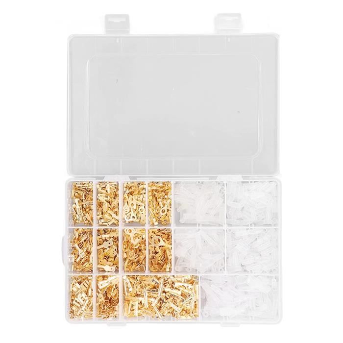 000 Pièces Mâle Femelle Fil Cosse Connecteur Sertis Bornier Isolé ...