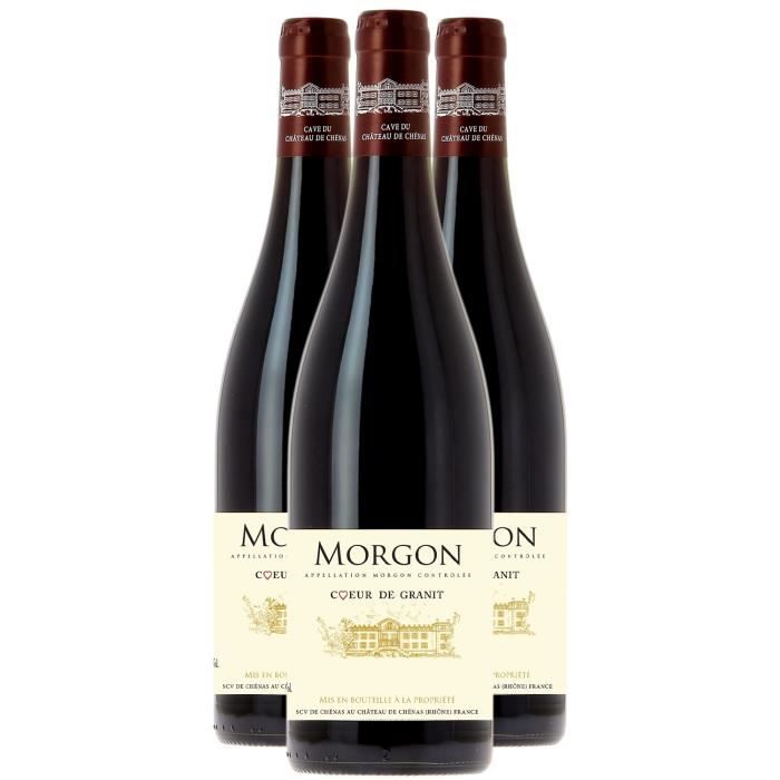 Morgon Coeur de Granit Rouge 2021 - Lot de 3x75cl - Cave du Château de ...