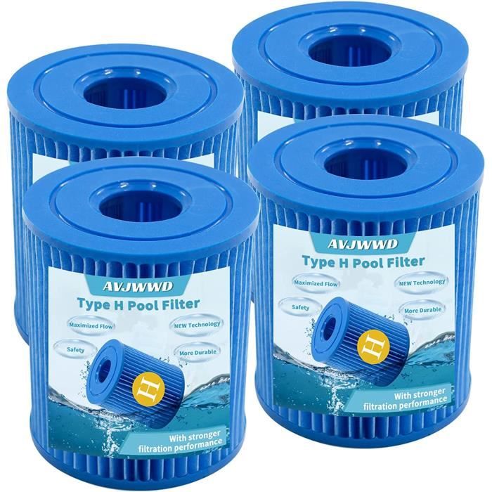 Cartouches de Filtre de Piscine pour Intex Type H, Bleu Améliorer ...