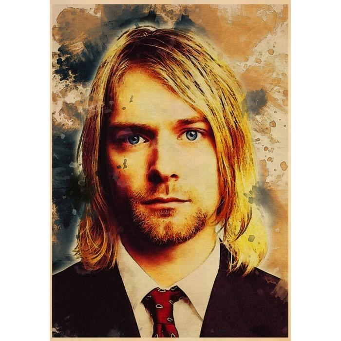 DKJ-1405 Affiches de chanteur Kurt Cobain Rock and Roll musique rétro ...