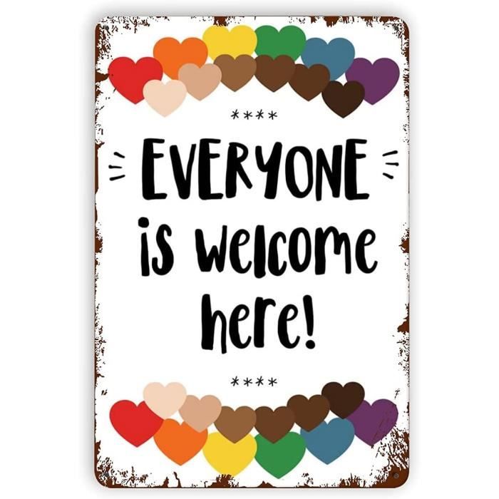 Everyone is Welcome Here Poster Classroom Decor Raiindness Counselor ...