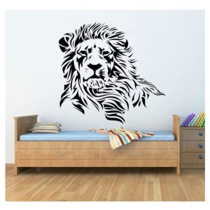 Lion Stickers Muraux Animaux Africains Vinyle Décoration de La Maison ...