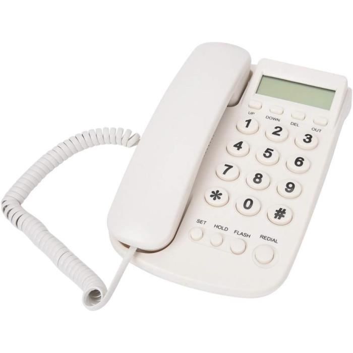 Téléphone Double Système Fsk-Dtmf,Téléphone Portable Avec Câble Pour ...