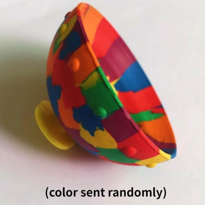 Rubber Bouncing Ball Fidget Toys Hip Hop Pops Bounce Spinner Bowl Anti ...