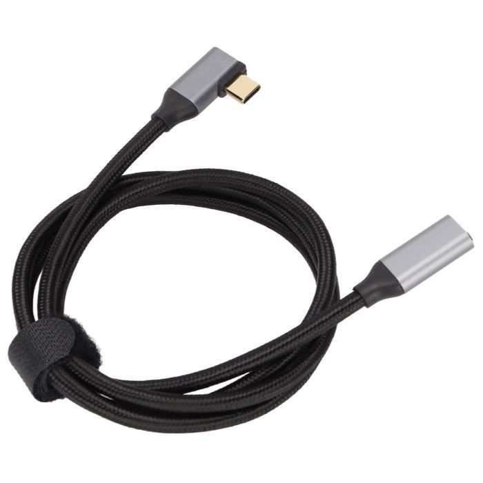 EJ.life Câble d'extension USB C mâle vers femelle, 90 degrés Gen 2 ...