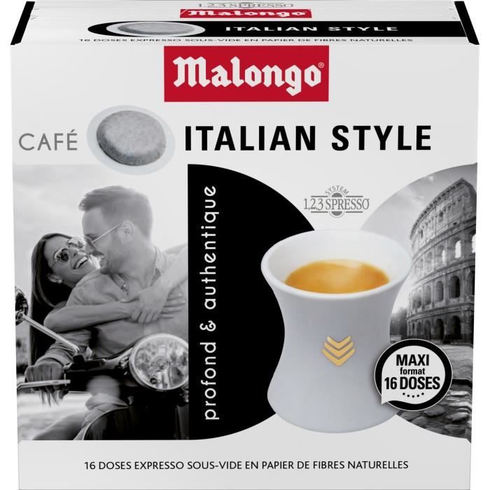 LOT DE 8 - MALONGO Expresso Italian Style - 16 dosettes de café ...