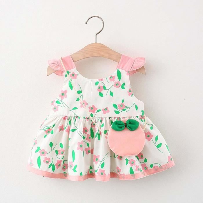 Robe de couleur d'impression d'été de bébé d'enfant de tout-petit ...