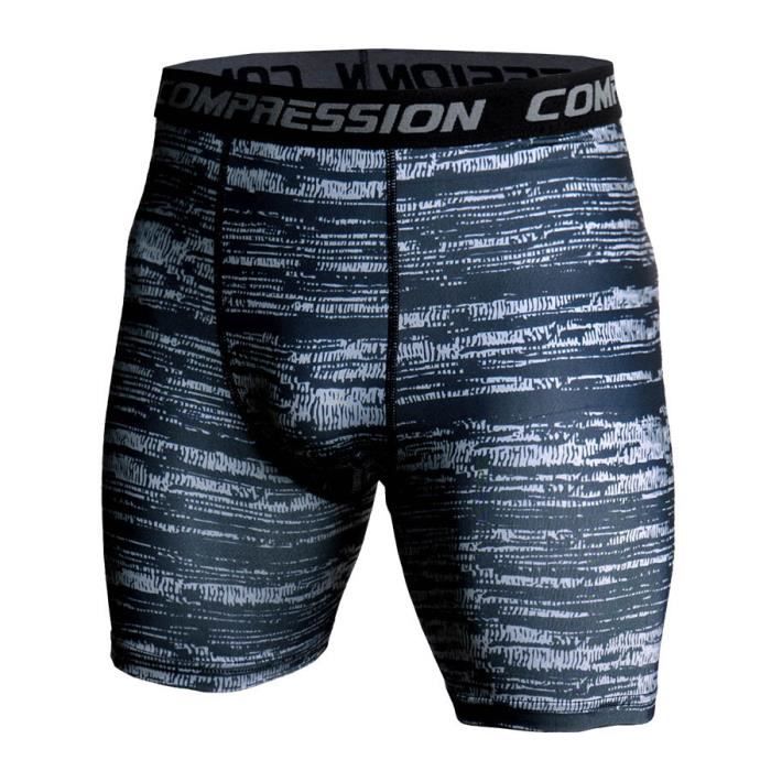 Short,Short moulant à taille élastique pour Homme, Short de Compression ...