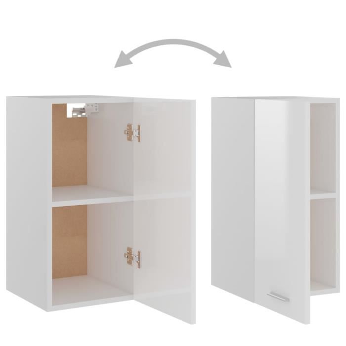 ABB Armoire suspendue Blanc brillant 29,5x31x60 cm Aggloméré - Qqmora ...