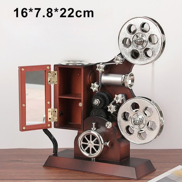 Boîte à musique en forme de projecteur de film rétro, avec fonction de ...