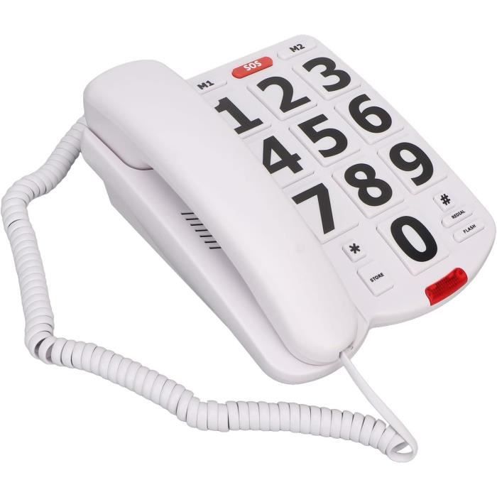 Téléphone À Grosses Touches Pour Personnes Âgées, Téléphone Fixe ...