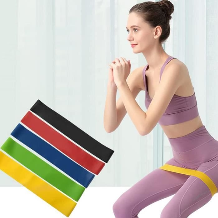 Soonbuy Lot de 5 bandes élastiques pour exercices de musculation ...