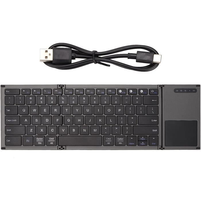Clavier Pliable Mince Sans Fil 78 Touches Clavier Ultra Fin Avec Pavé ...