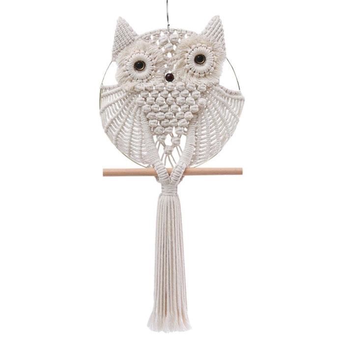 Hibou Macramé Tenture murale, Boho tissé tapisserie murale Art déco ...