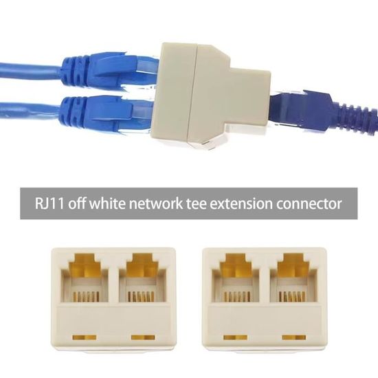 4 Pièces Répartiteur Rj11 6P4C Prise Téléphonique Mâle À Femelle ...