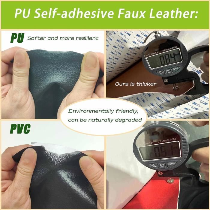 Reparation Pu Cuir, Patch Cuir Auto-Adhésif Rénovation, Cuir Adhesif Reparation Canapé Bricolage ...