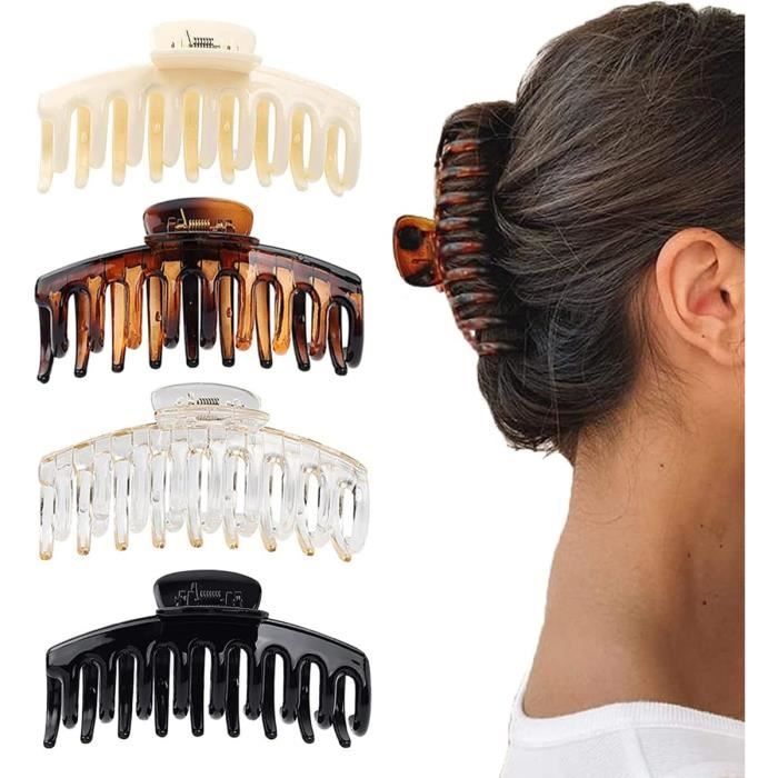 Grande Pince Cheveux Femme, 8 Pièces Pince À Cheveux Antidérapante ...