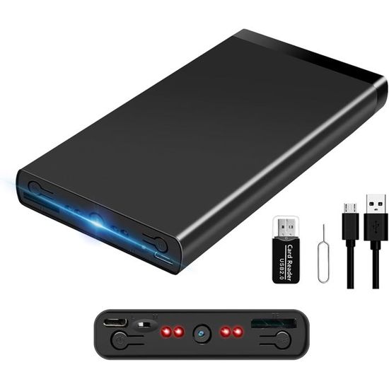 Caméra de Sécurité Power Bank 10000mAh, Batterie Externe USB-C&A ...