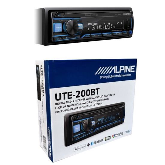 1 ALPINE UTE-200BT autoradio 1 din numérique multimédia stéréo ...