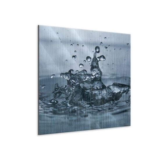 Tableau Métal Water Drops 30 x 30 cm - Cdiscount Maison