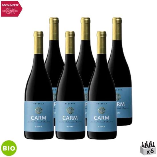 Douro Reserva Rouge 2017 - Bio - Lot de 6x75cl - Carm - Vin AOC Rouge ...