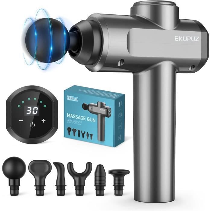 Pistolet de Mas Musculaire, Pistolet de Mas avec 30 Vitesses, 6 Têtes ...