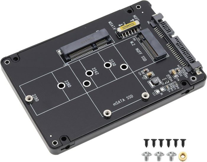 Boîtier De Convertisseur D'Adaptateur 2 En 1 Combo M.2 Ngff B-Key Et Msata Ssd Vers Sata 3.0 ...