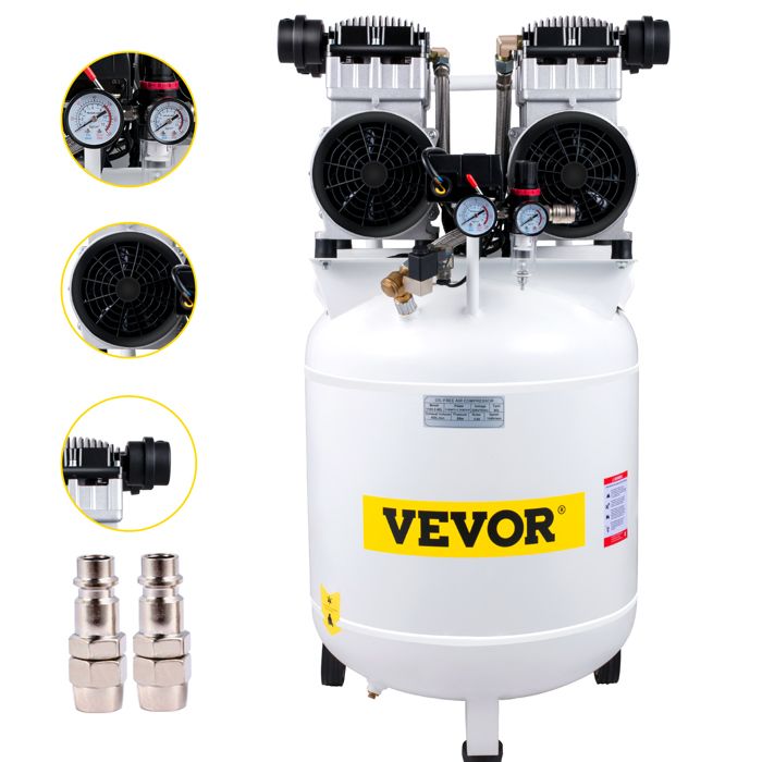 Compresseur d'Air-VEVOR-90L-51x51x110 cm-2200W Compresseurs à Air ...
