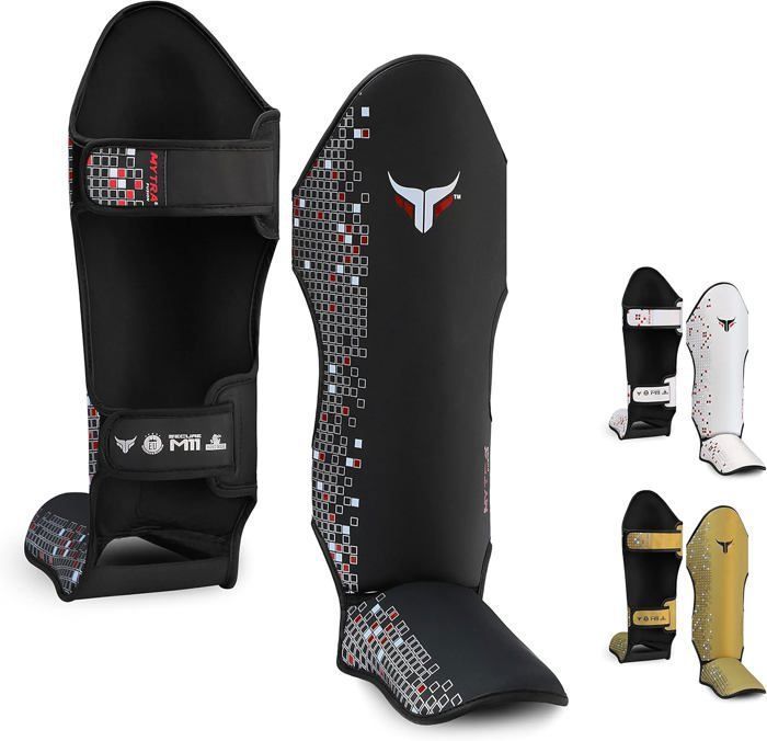 Protège Tibia - Mytra - Fusion M-11 - Cuir Artificiel - Rembourrage ...