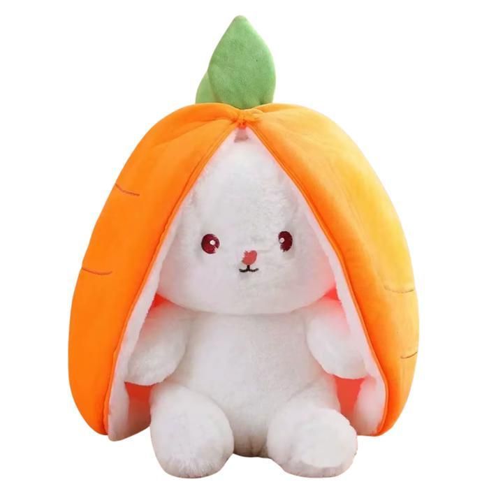 Peluche Lapin Caché dans Carotte – Peluche Transformable Douce 25 cm ...