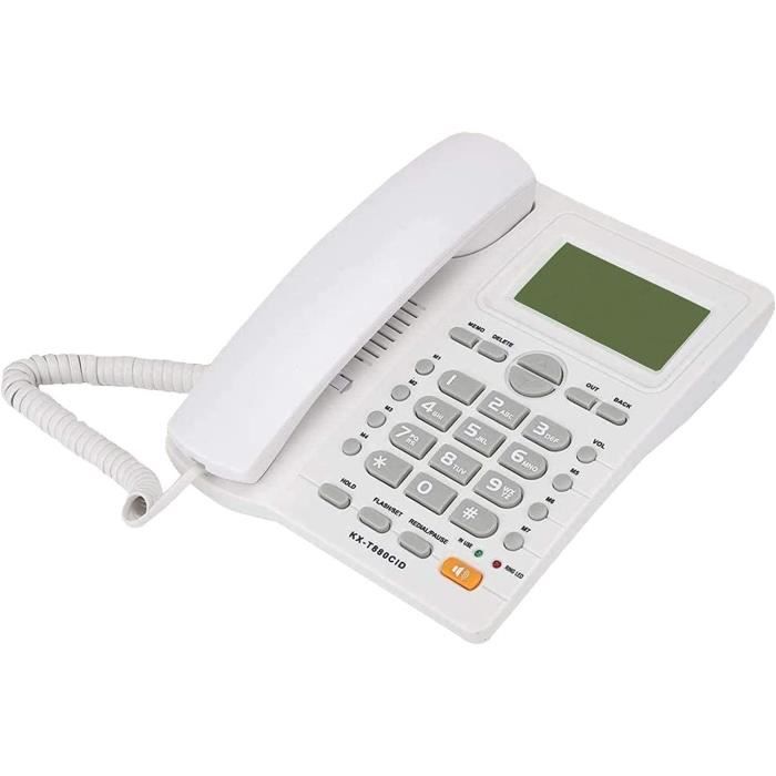 Téléphone Fixe De Bureau, Téléphone Filaire Avec Identification De L'Appelant, Affichage De L ...