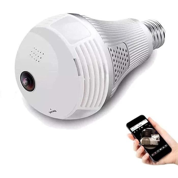 Mini Caméra Espion, 1080P Full HD IP WiFi Ampoule Micro Caméra WiFi ...