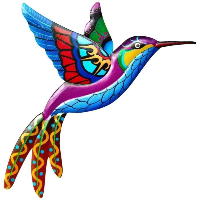 Décoration murale en métal en forme de colibri - Décoration murale en ...