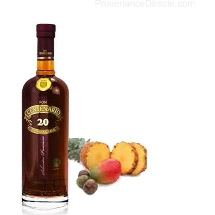Rhum Centenario 20 ans Fundacion du Costa Rica - La cave Cdiscount