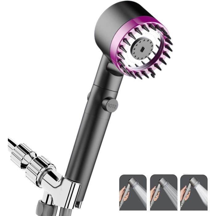 Pommeau De Douche Haute Pression, Anti Calcaire Douchette Massant Avec Stop, Pommeau Économie D ...