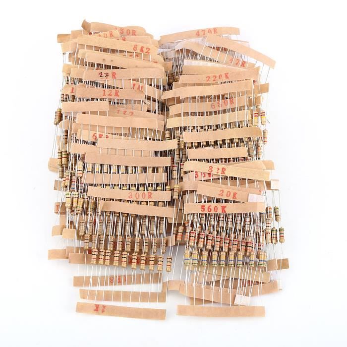 Résistances à couche de carbone Kit de Résistance Resisto 1000 Pièces ...