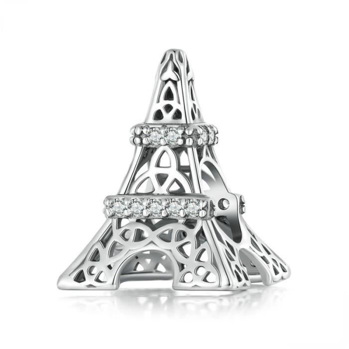 925 Argent Sterling Perles Tour Eiffel Landmark Building Charms Pour ...