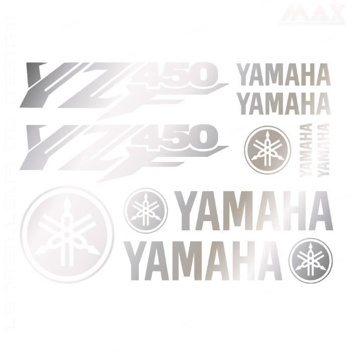 10 stickers YZF 450 – ARGENT – YAMAHA sticker YZF 450 - YAM430 ...